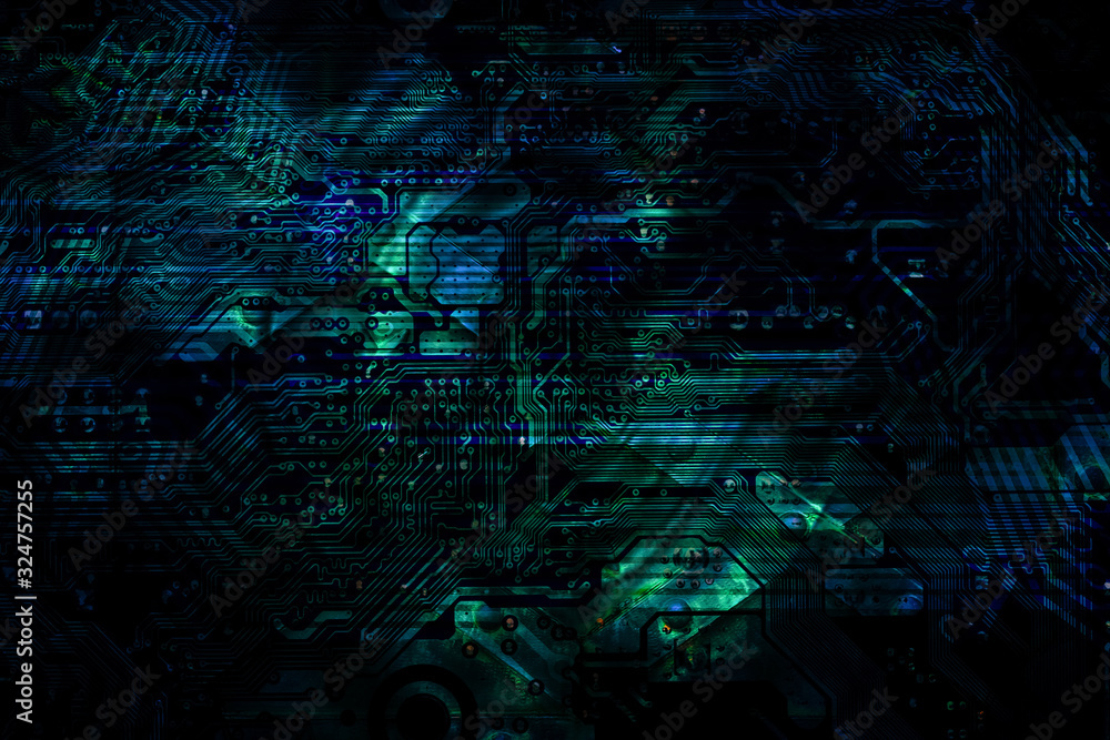 Protected guard grid shield circuit board cloud comluting concept ...