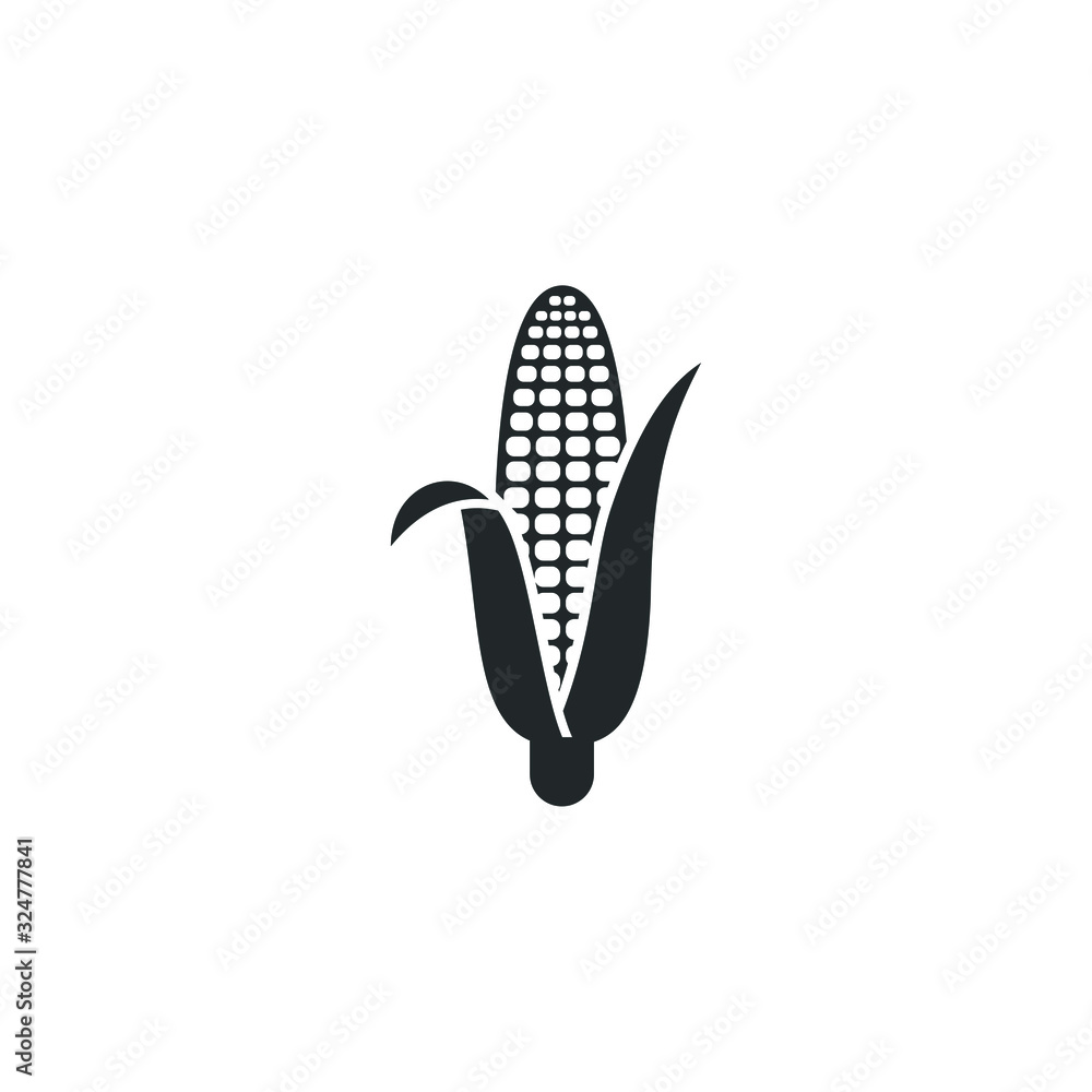 corn Icon vector sign isolated for graphic and web design. wheat oats ...