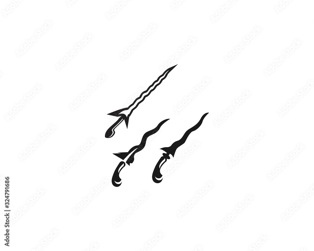 Indonesian java kris symbol vector illustration Stock Vector | Adobe Stock