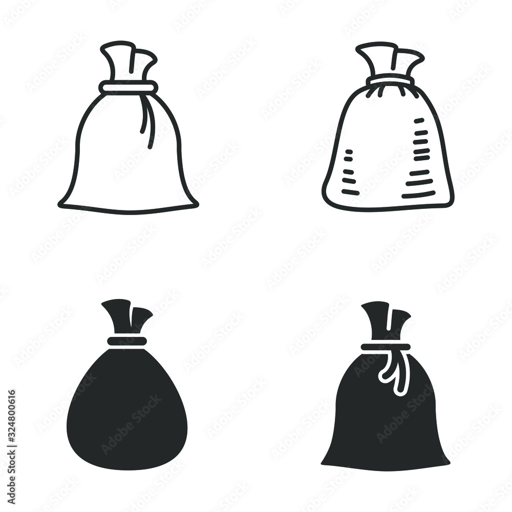 money bag icon template color editable. finance, banking and money ...