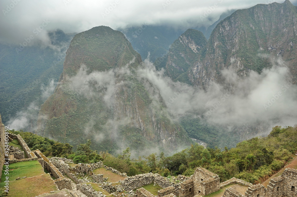 Machu Picchu city built by the ancient Incas Stock Photo | Adobe Stock