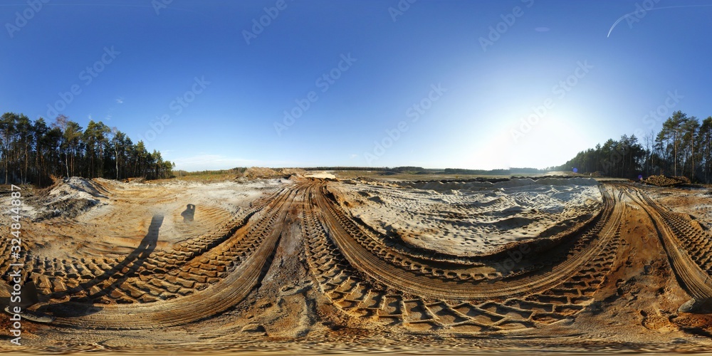 Sand Mine HDRI Panorama Stock Photo | Adobe Stock