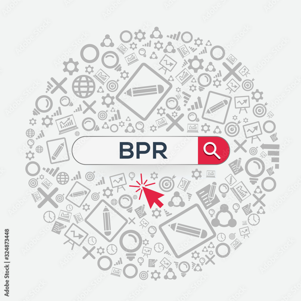 BPR mean (brief project report) Word written in search bar ,Vector ...
