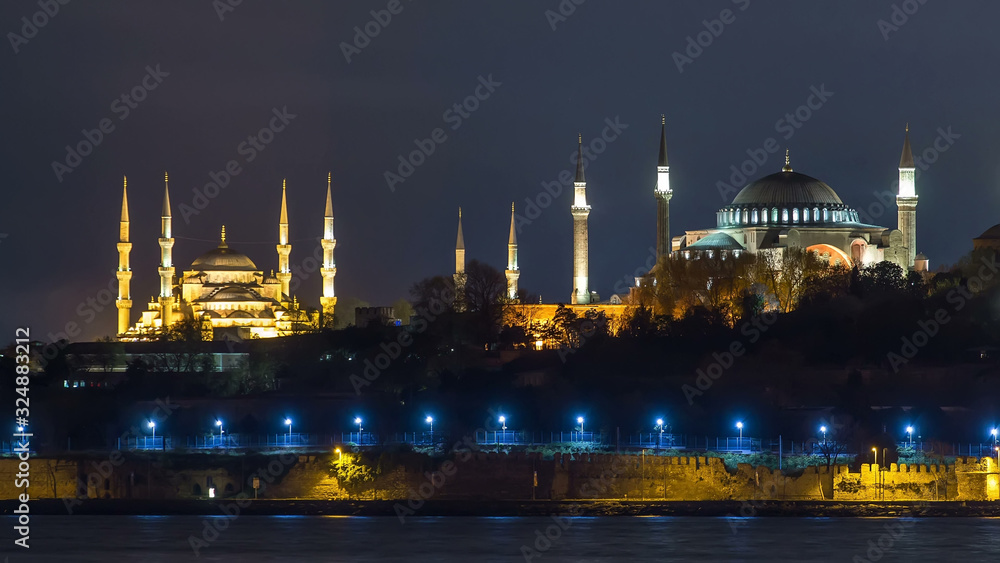Hagia Sophia And Blue Mosque Istanbul