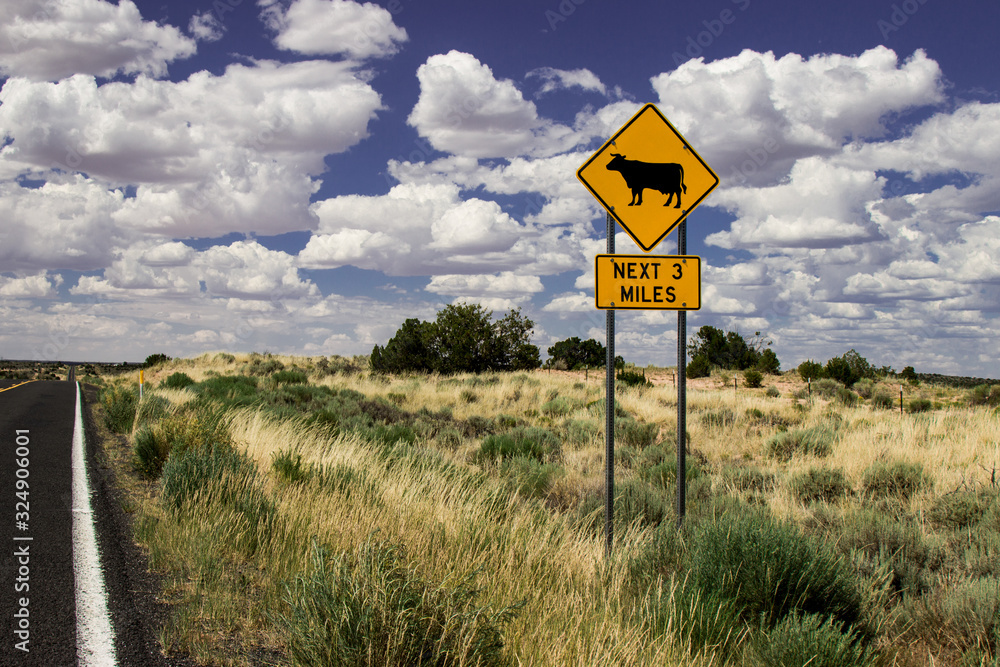 Cartello Mucca Stock Photo | Adobe Stock