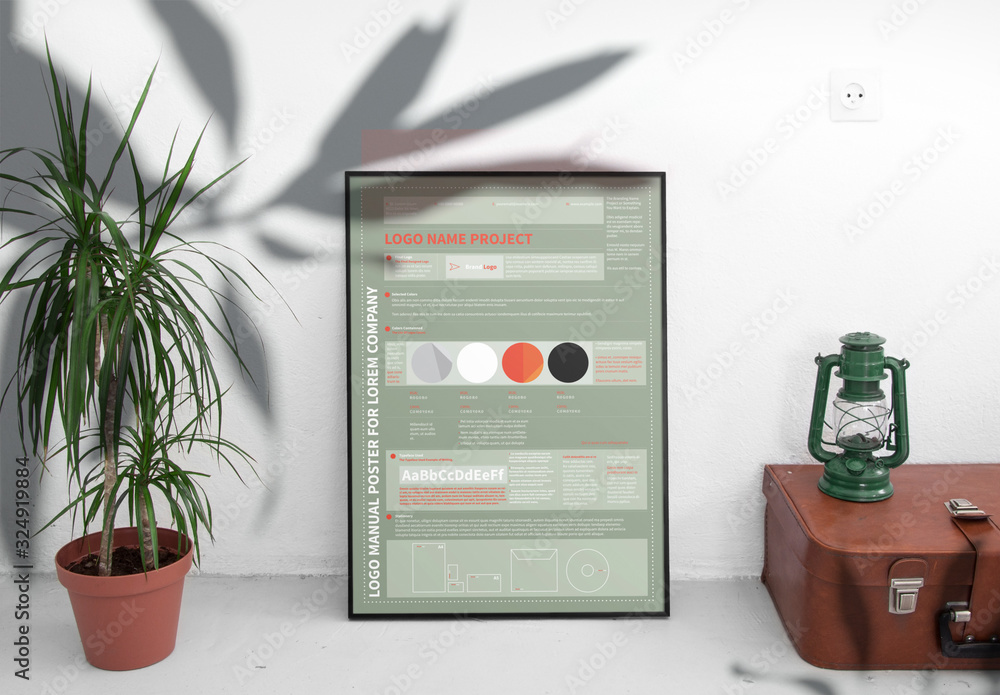 Modern Brand Manual Poster Layout Stock Template | Adobe Stock