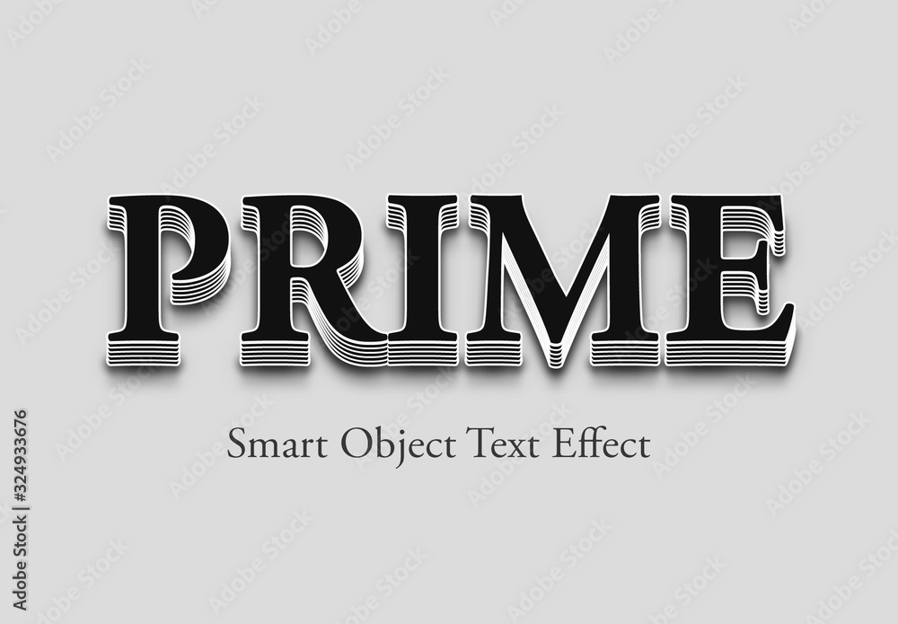 Prime Layered Text Effect Mockup Stock Template | Adobe Stock