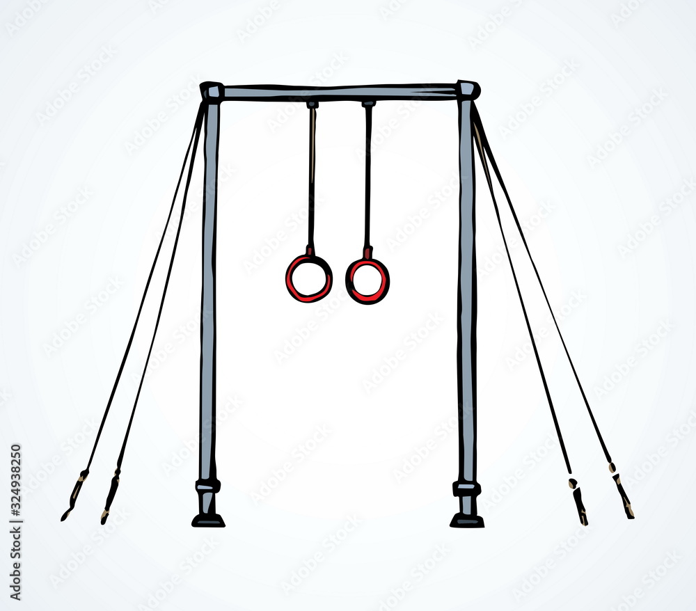 Gymnastic bars. Vector drawing Stock Vector | Adobe Stock