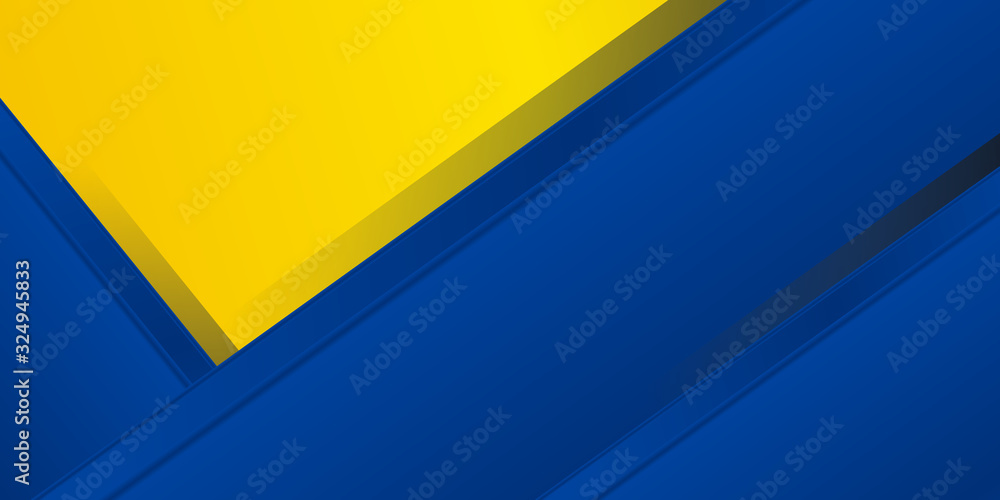 Blue yellow white abstract background geometry shine and layer element ...