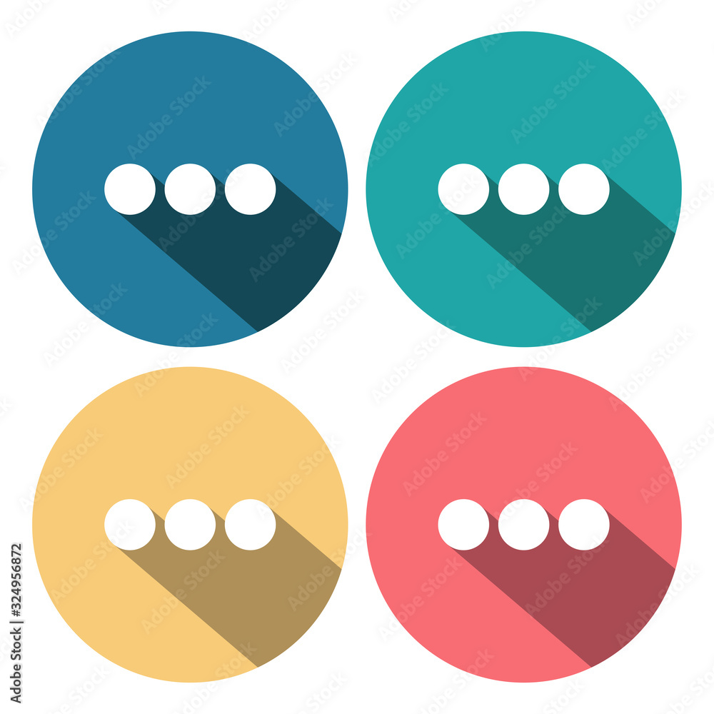 Ellipsis sign icon in trendy style. Three dots icon. Options ...