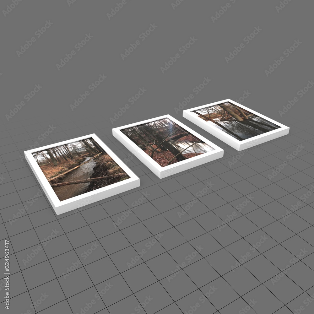 Set of picture frames Stock 3D asset | Adobe Stock