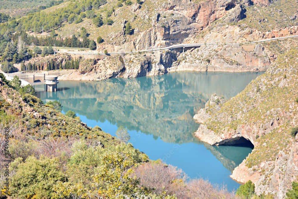 Vistas del embalse de Quentar en Granada, España Stock Photo | Adobe Stock