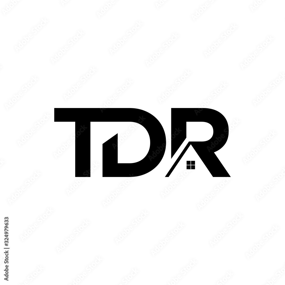initial TDR logo design for roofing vector illustration Stock Vector ...