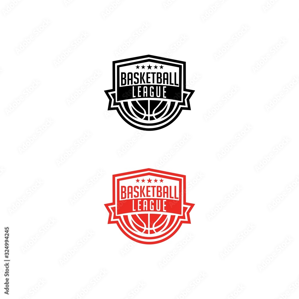 Basketball Sport Logo Design Inspiration Stock Vector | Adobe Stock
