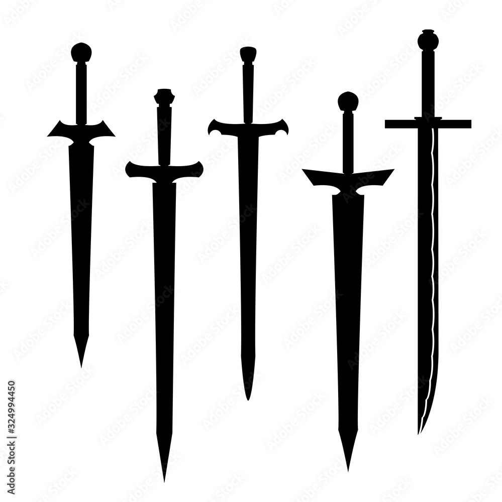 swords set. sword isolated on white background , Military sword ancient ...