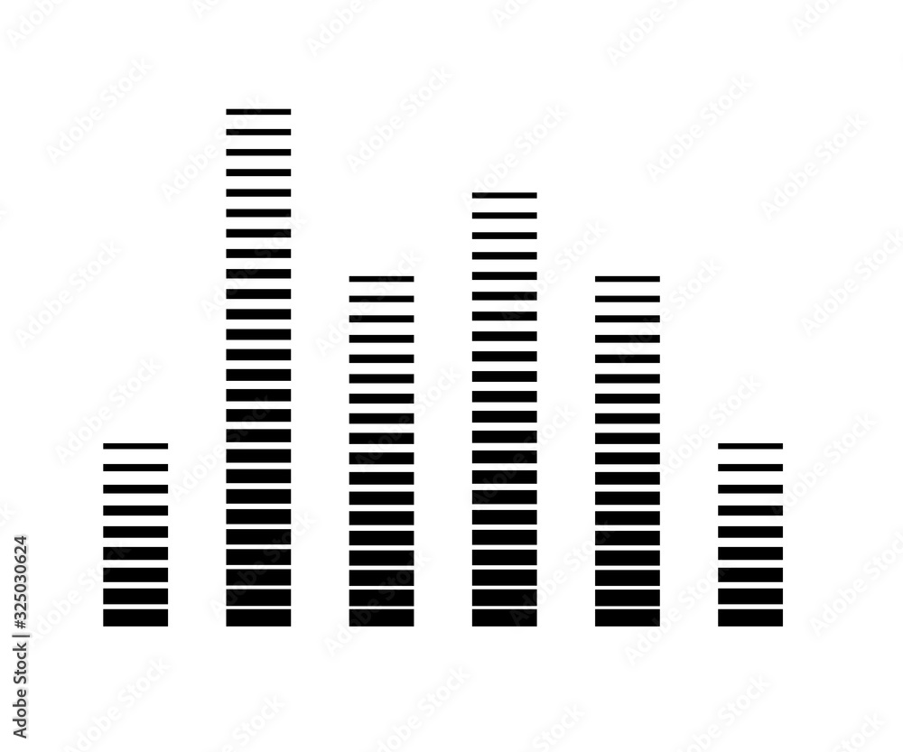 financial chart with trend line graph. bar chart. vector illustration ...