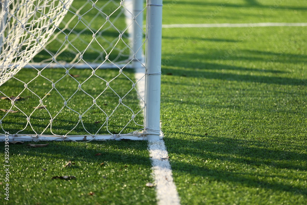 soccer ball on field Stock Photo | Adobe Stock