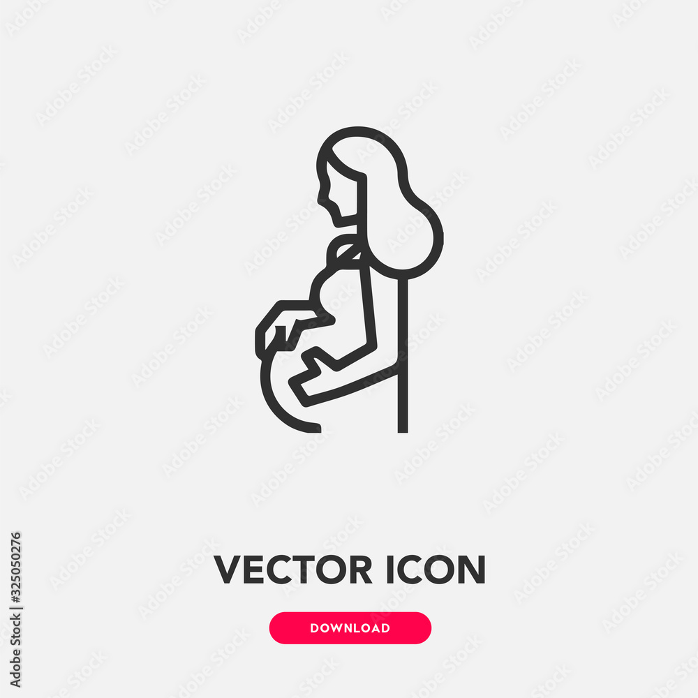 Pregnant icon vector. Pregnant icon vector symbol illustration. Modern ...