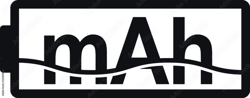 mAh icon, capacity rechargeable batteries Stock-Vektorgrafik | Adobe Stock