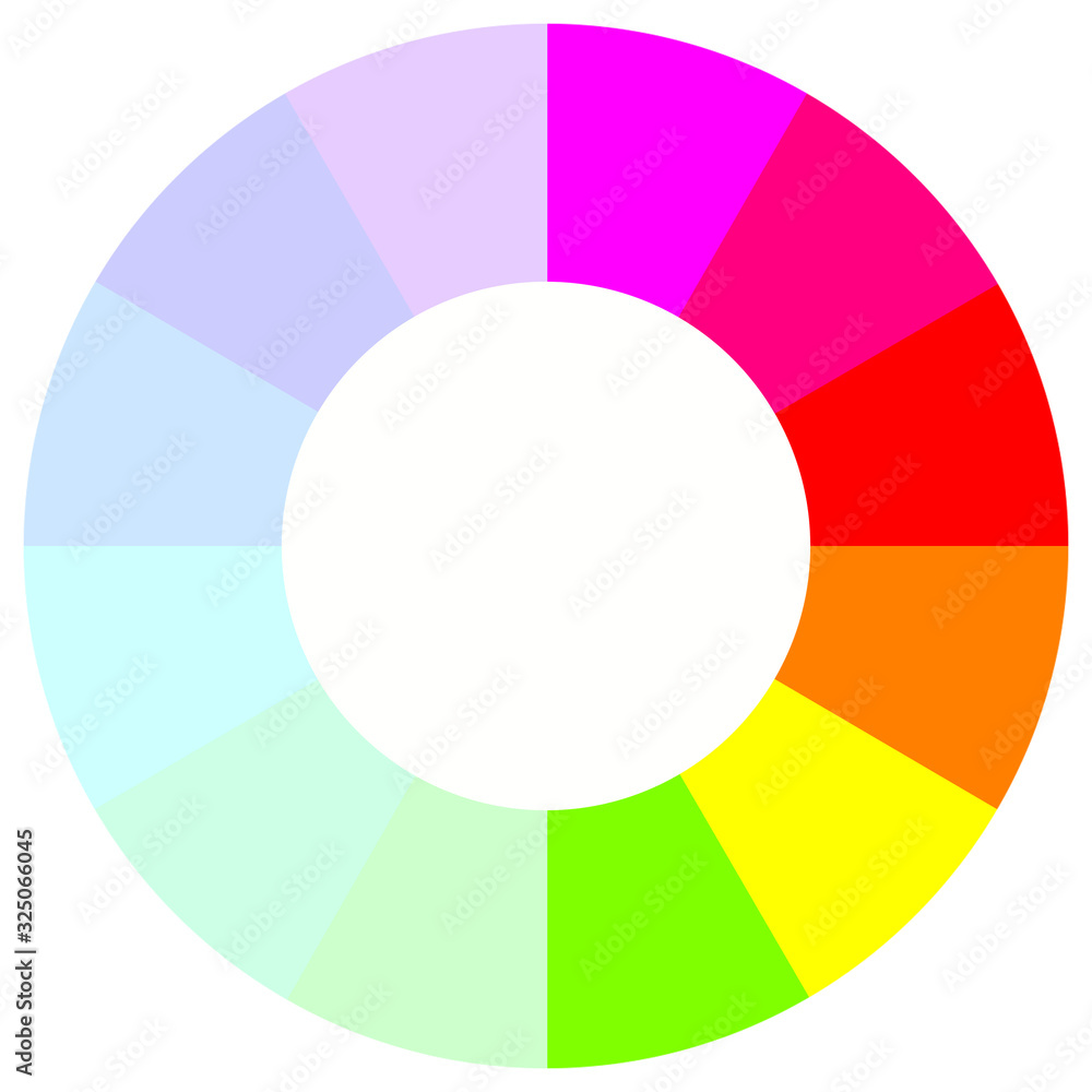Color wheel, color models, color theory Stock Illustration | Adobe Stock