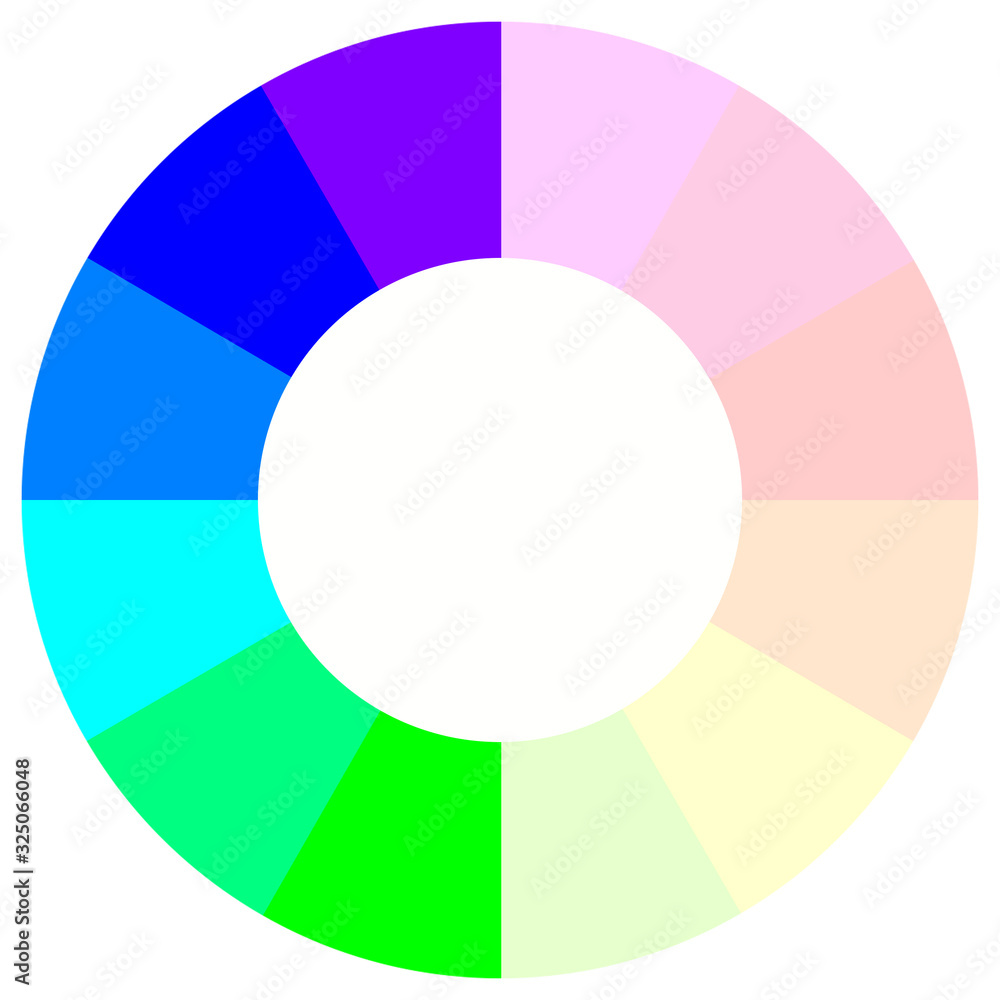 Color wheel, color models, color theory Stock Illustration | Adobe Stock