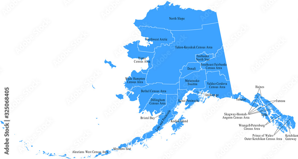 map of Alaska Stock Vector | Adobe Stock