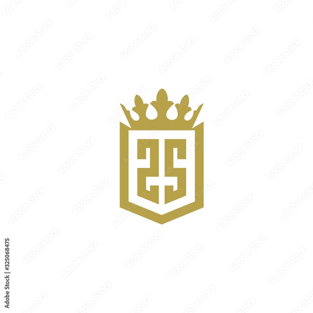 letter SS logo shield with crown logo icon vector Stock Vector | Adobe ...