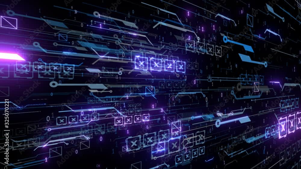 digital code futuristic background tech Stock Video | Adobe Stock