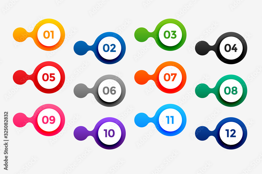 Stylish Number Bullet Points In Circular Style Stock Vector Adobe Stock stylish-number-bullet-points-in-circular-style-stock-vector-adobe-stock