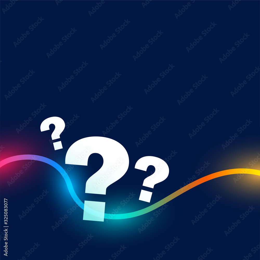 question mark sign background with color wave Stock Vector | Adobe Stock