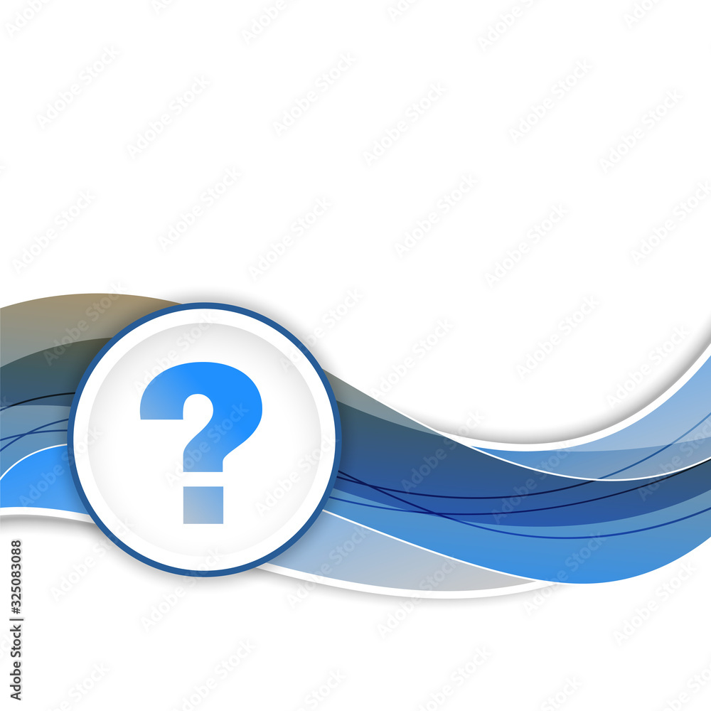 question mark web template with blue wave Stock Vector | Adobe Stock