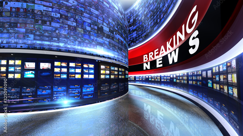 Breaking news Virtual set studio for green footage Realize your vision ...