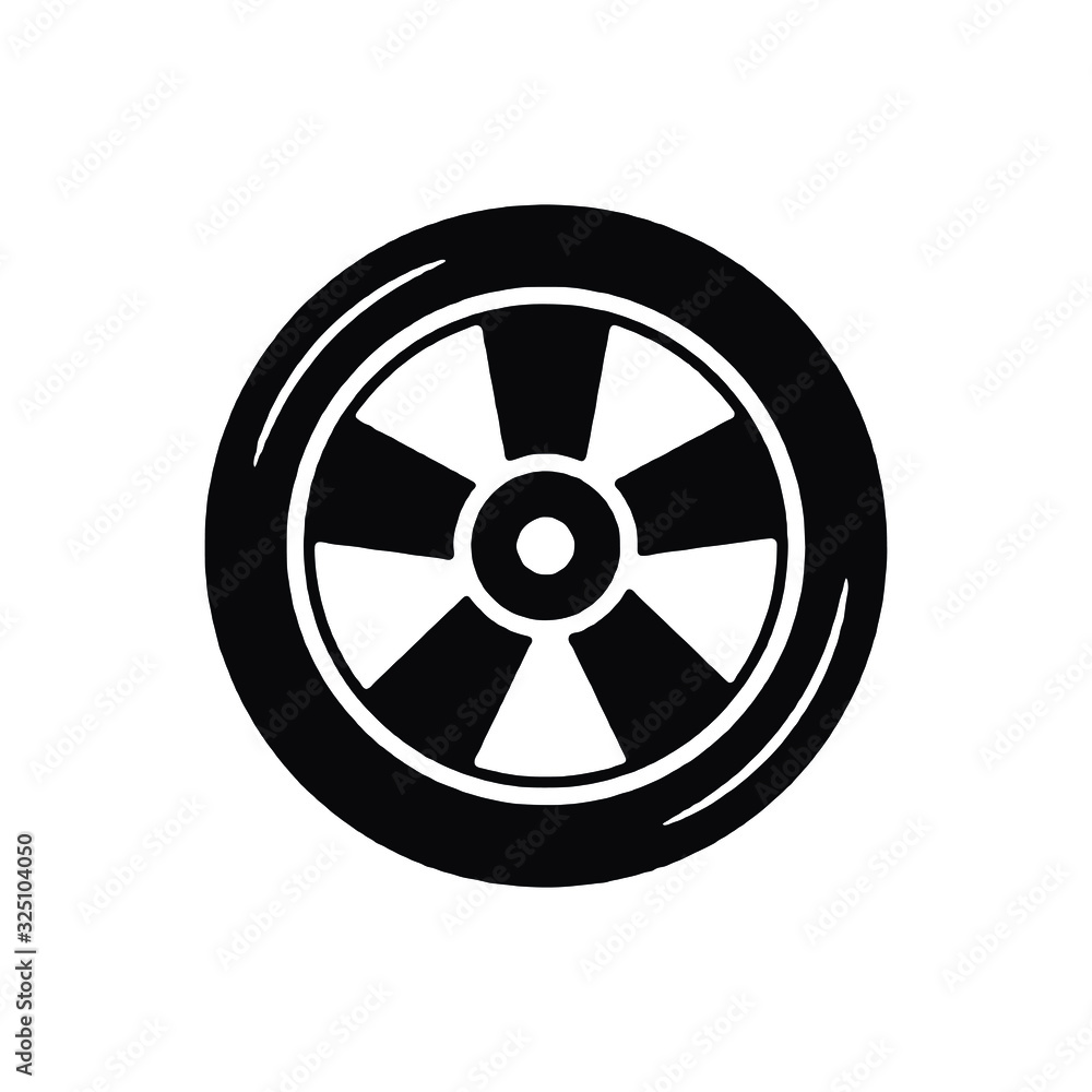 racing car wheel filledvector icon Stock Vector | Adobe Stock