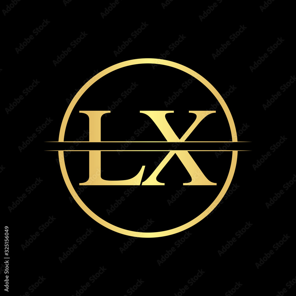 Initial LX letter Logo Design vector Template. Abstract Letter LX logo ...