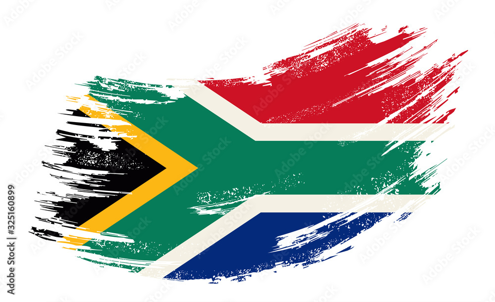 South African flag grunge brush background. Vector illustration. Stock ...