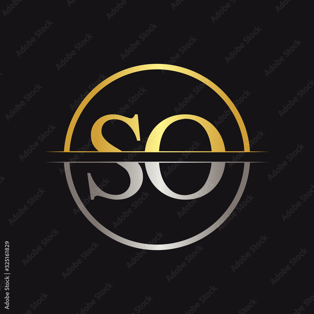 Initial Letter SO Logo Design Vector Template. SO Letter Logo Design ...