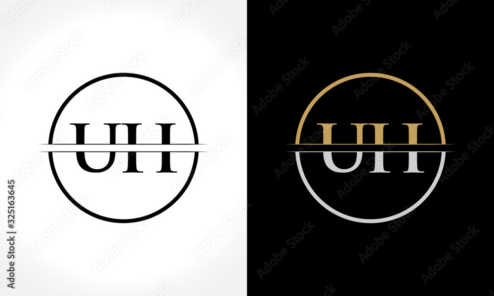 Initial Letter UH Logo Design Vector Template. UH Letter Logo Design Stock Vector | Adobe Stock