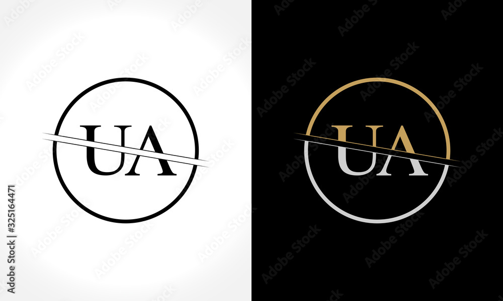 Initial Letter UA Logo Design Vector Template. UA Letter Logo Design ...