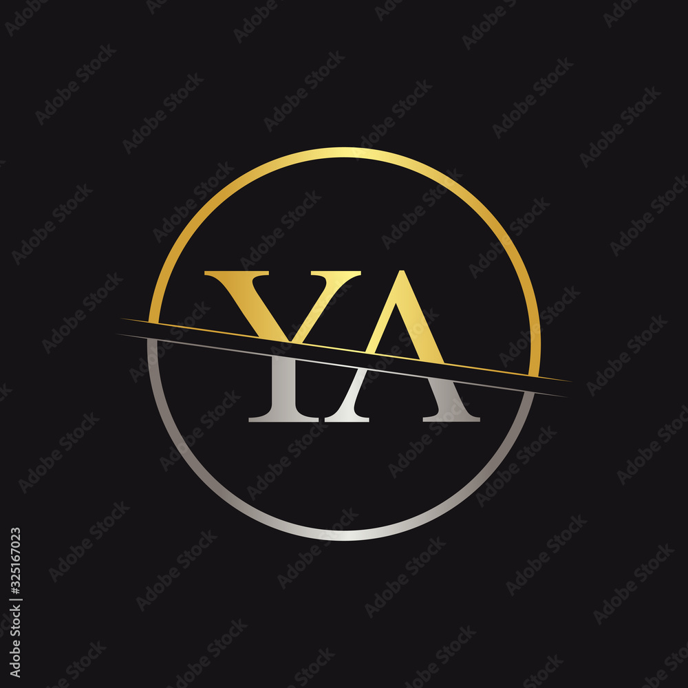 Initial YA Logo Design Vector Template. Creative Letter YA Business ...