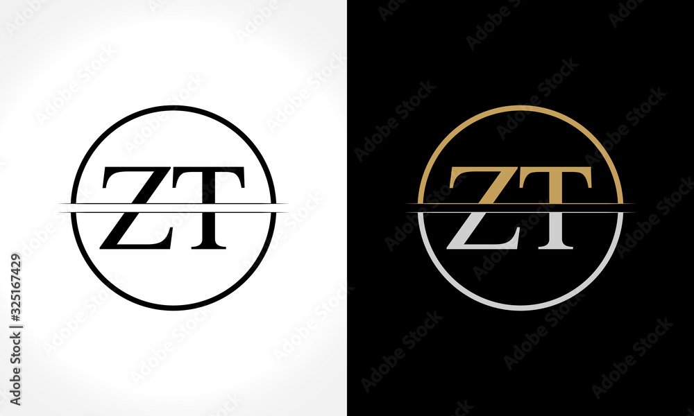 Initial ZT Logo Design Vector Template. Creative Letter ZT Business ...