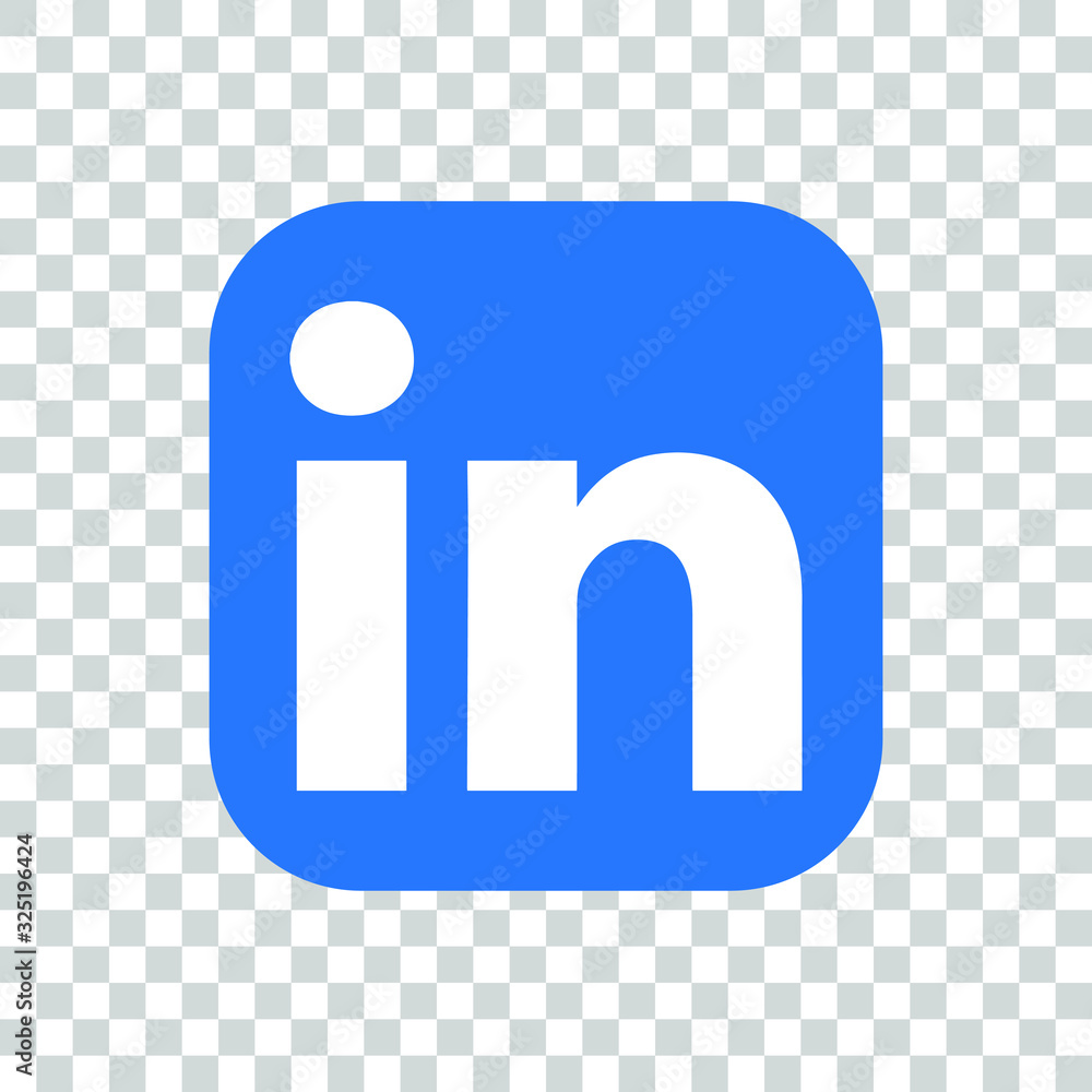 Realistic social media logo. Linkedin. Social media icon. Stock Vector ...