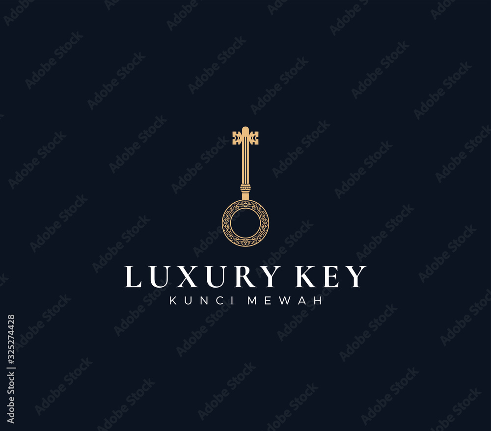 luxury key logo dark background , symbol icon vector Stock Vector ...