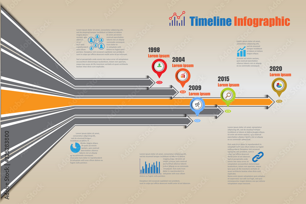 Business road map timeline infographic growing charts design for ...