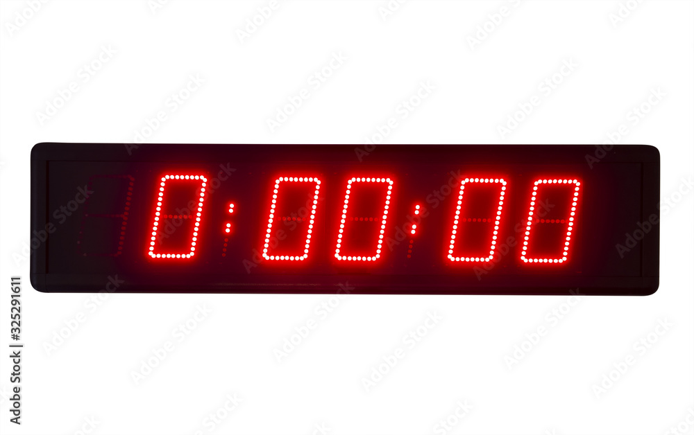Stopwatch Sports Timer Race Clock. Isolated with handmade clipping path ...