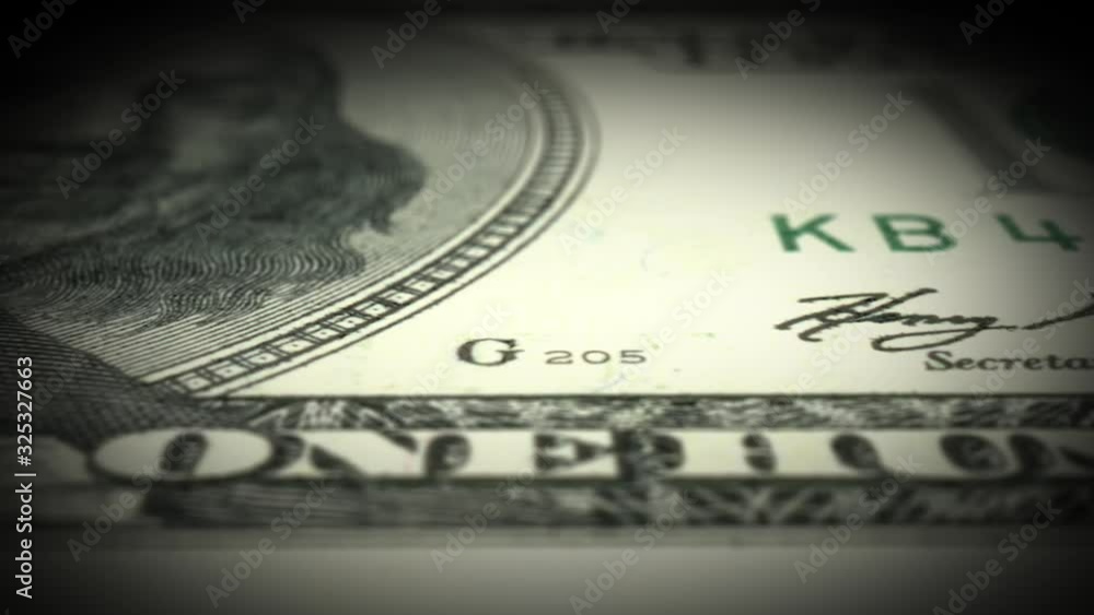 Vintage Dollar Bill Close Up Texture Animation/ 4k background animation ...