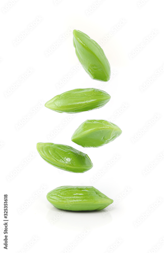 Close up Bitter bean, Parkia speciosa bean, Stink bean, Twisted cluster ...