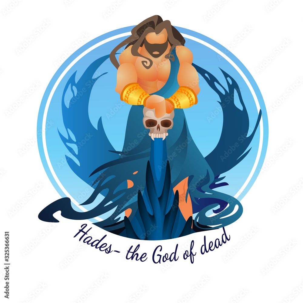 God of Death in Ancient Greek Mythology Hades. Warlike Athletic Man ...
