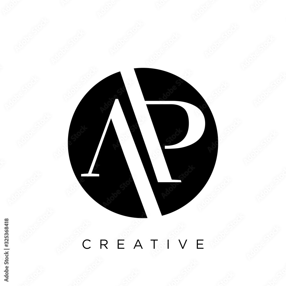 ap logo design vector icon Stock Vector | Adobe Stock