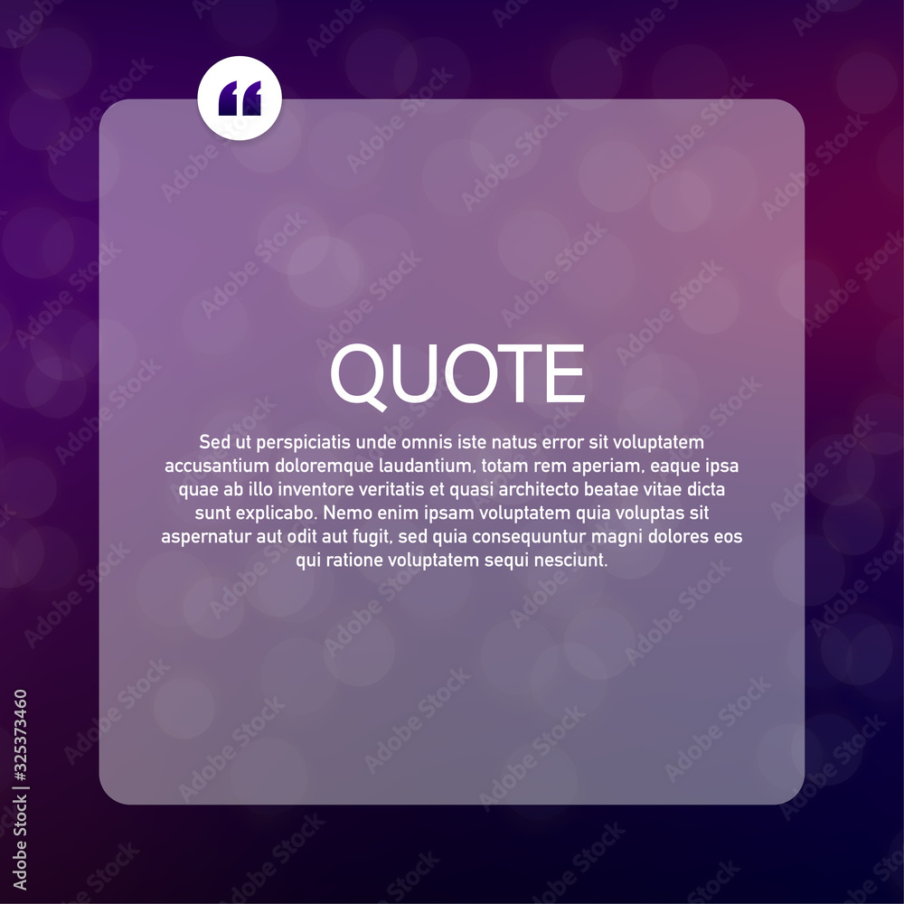 Quote background vector. Creative Modern Material Design Quote template ...