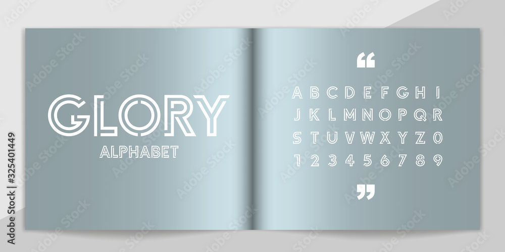Minimal font and alphabet set. Lettering Design for magazine, poster ...